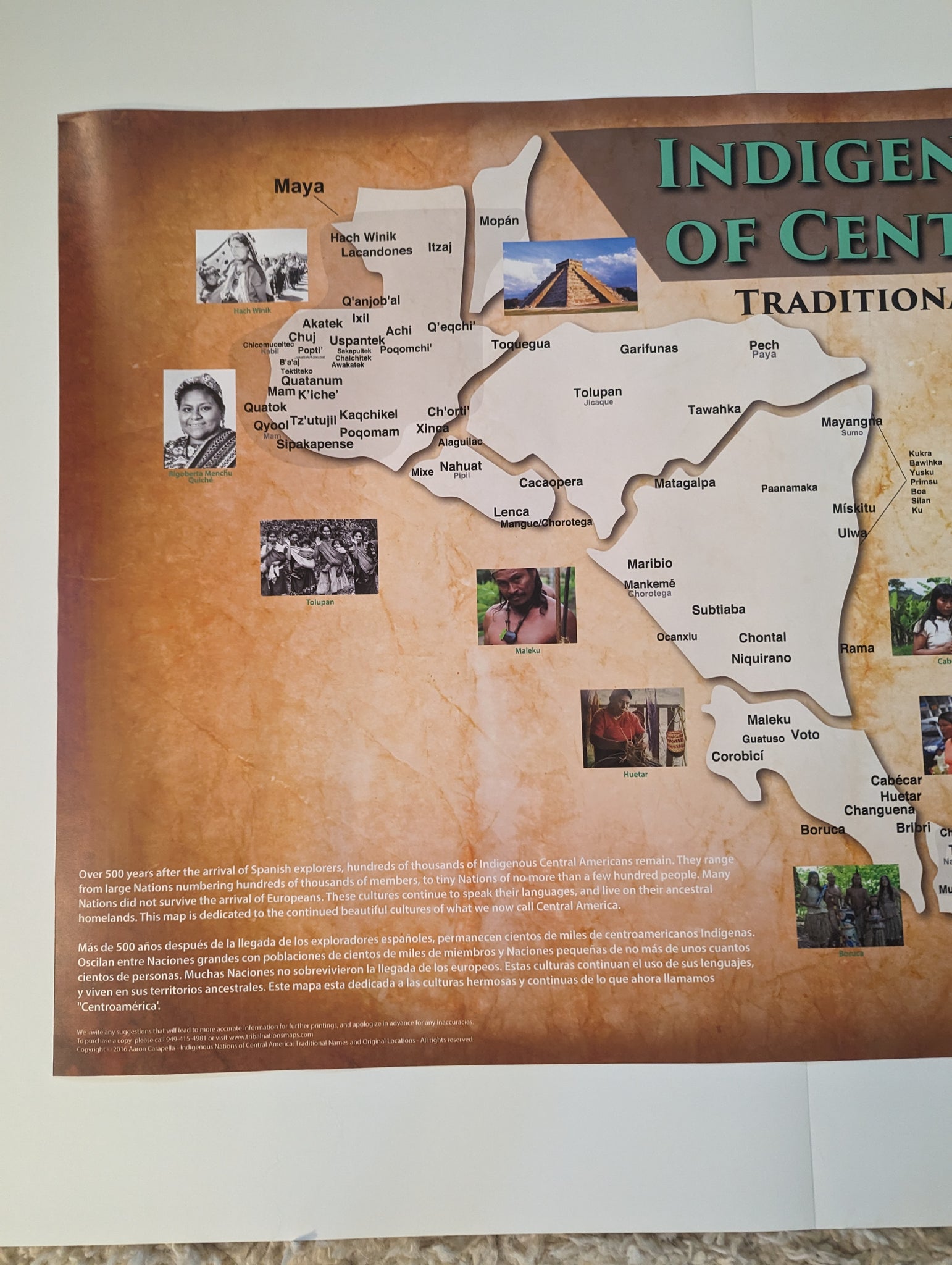 Indigenous Nations of Central America Map (Native and Common Names ...